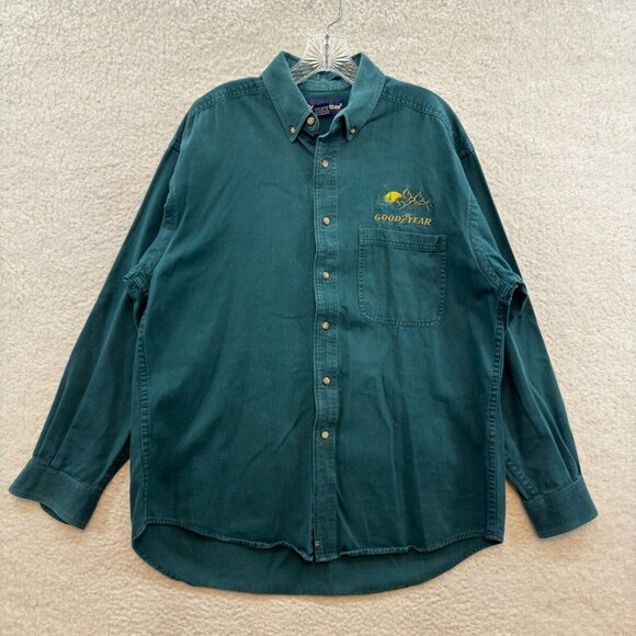 swingster | Shirts | Vintage Goodyear Racing Button Down Shirt L Large ...